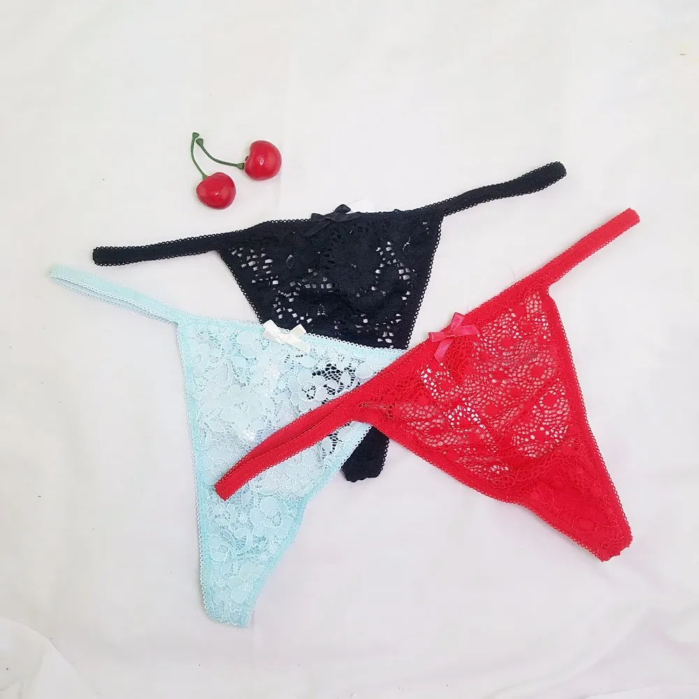Ah35 Womens Lace G String Underwear Sexy Thong Panties Bikini Lingerie ...