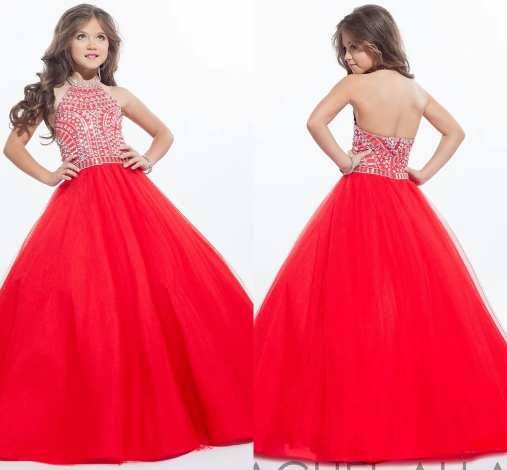 Childrens Ball Gowns, Red Ball Gown Wedding Dresses Elegant High Neck ...
