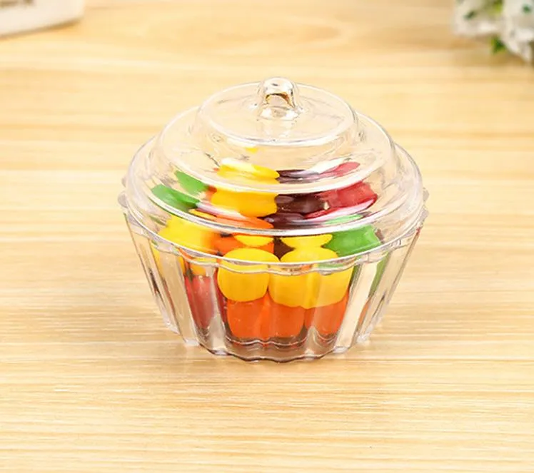 Clear Mini Cake Stand Cupcake Favor Candy Box Wedding Birthday ...