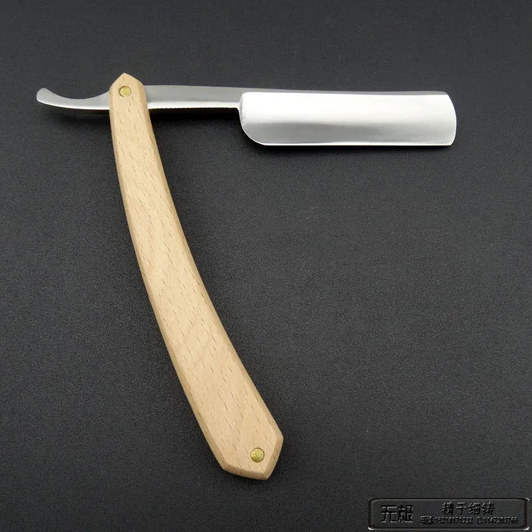 Men Shaving Straight Razor Manual Beech Carbon Steel Safety Razor ...