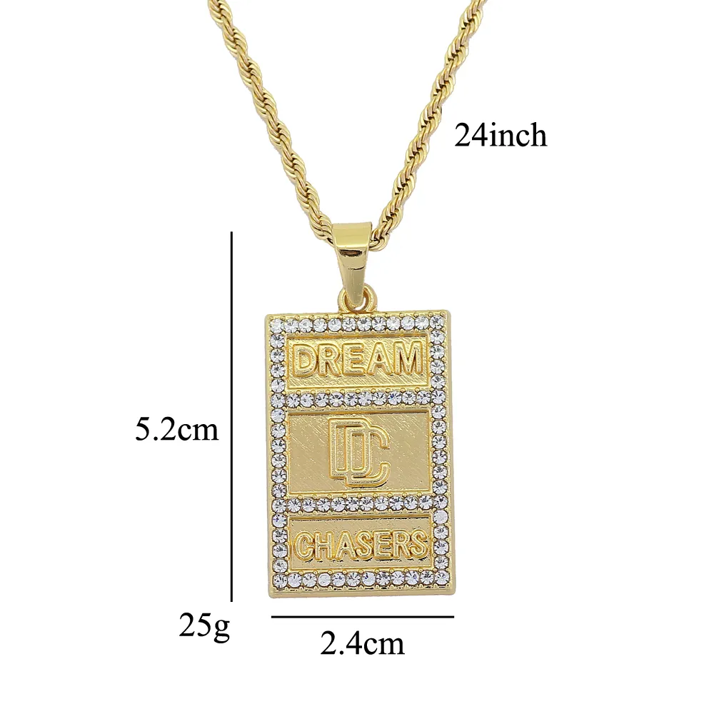 New Small Size Stainless Steel Chain Fashion Jewelry Dog Tag Dreamer ...