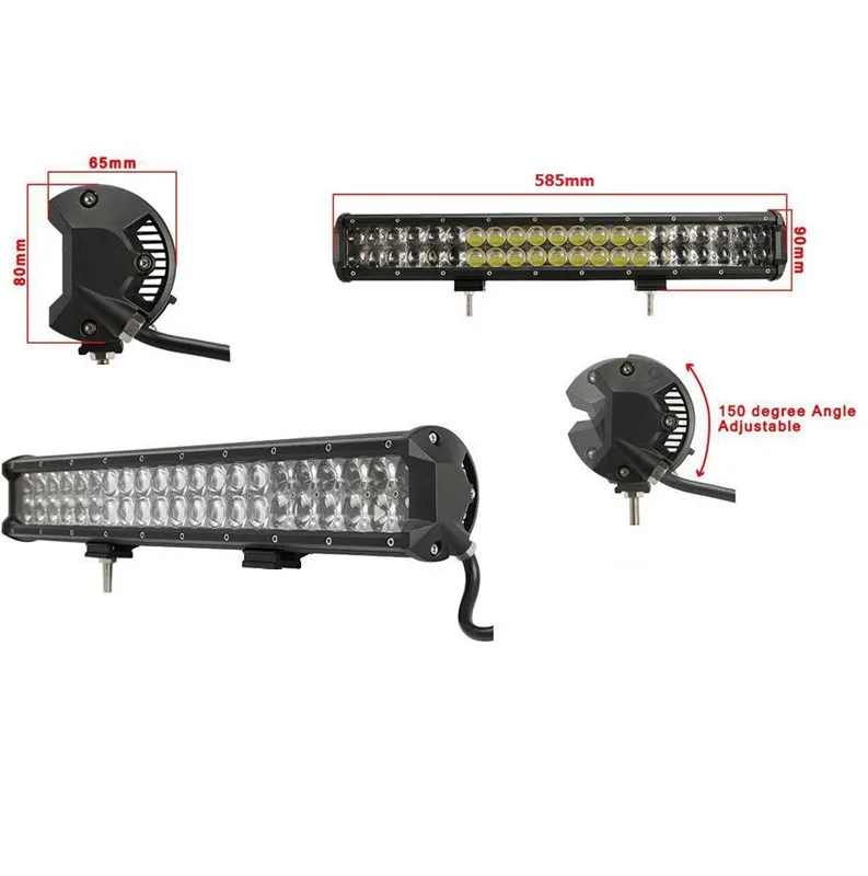 2024 4D OSRAM 240W LED Light Bar, Spot Flood Combo Beam, Off-road ...