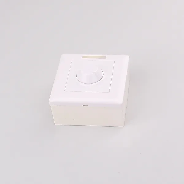 LED Panel Dimmer Box Adjustable Brightness, Square White Housing, Knob ...