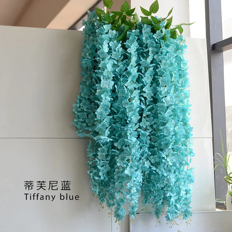 1 6 Meter Long Elegant Artificial Silk Flower Wisteria Vine Rattan For