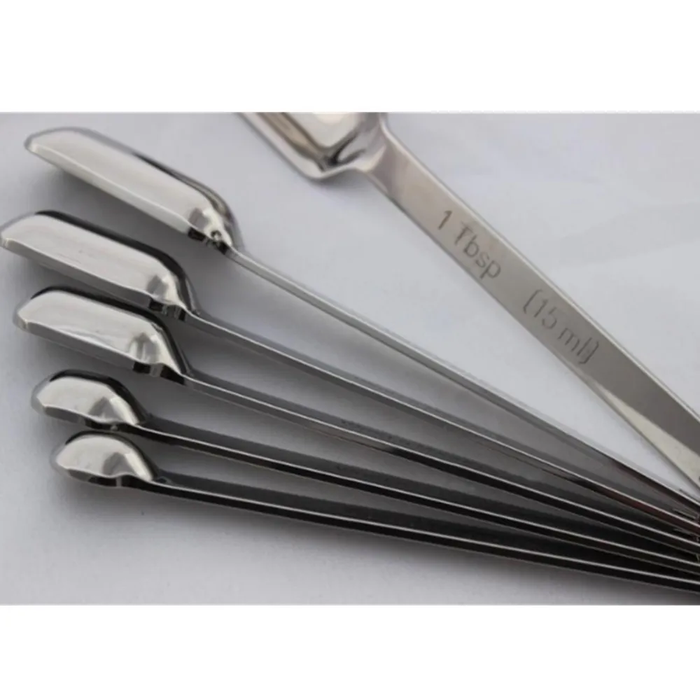 Narrow Stainless Steel Spice Measuring Spoons Set For High Quality ...