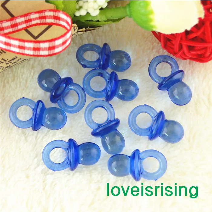 Acrylic Clear Royal Blue Baby Pacifier Charms Baby Shower Favors ...