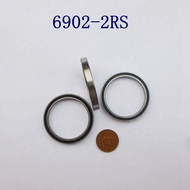 6902 2RS Sealed Deep Groove Ball Bearings Thin Wall, Steel Construction ...