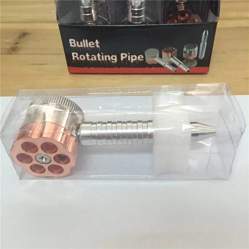 Metal Herb Grinders And Smoking Pipes Bullet Rotating Pipe Style ...