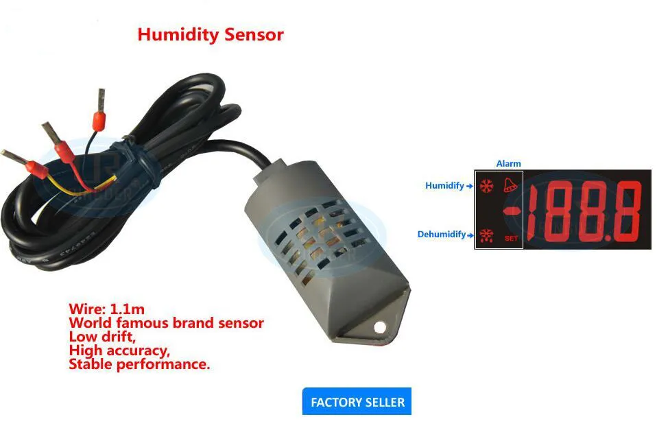 FreShipping 220V Digital Air Hunides Control Controller Hygrômetro E ...