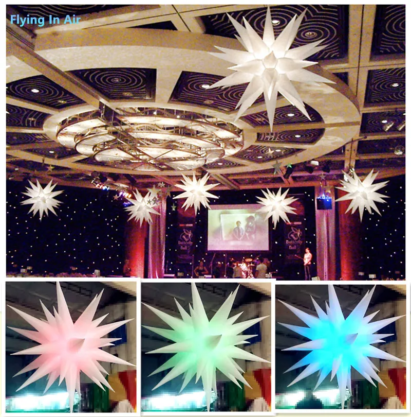 Wholesale 2m Inflatable Air Star With Multicolored Lighting For Event ...