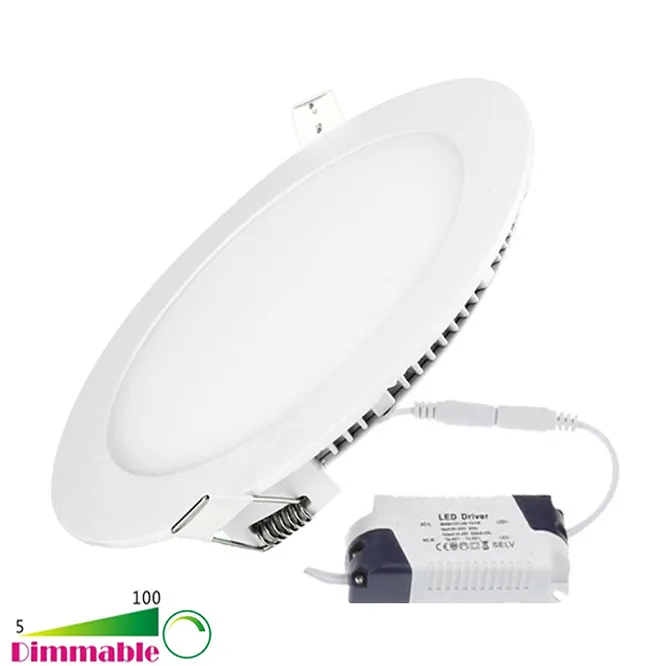DHgate.com:Dimmable Round LED Panel Light SMD 2835 3W-25W 110-240V LED ...