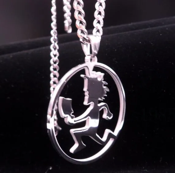 ICP Jewelry Punk Stainless Steel Hatchetman Pendant Necklace Round ...
