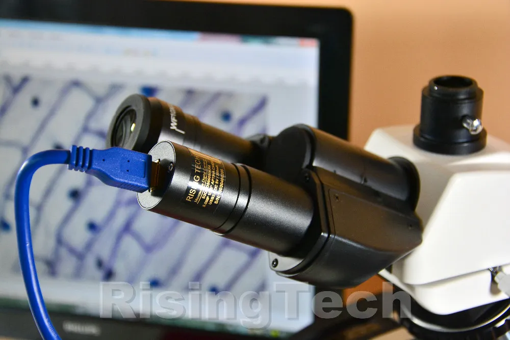 5.0MP USB 3.0 CMOS Microscope Eyepiece Camera 23.2mm Diameter Compact ...