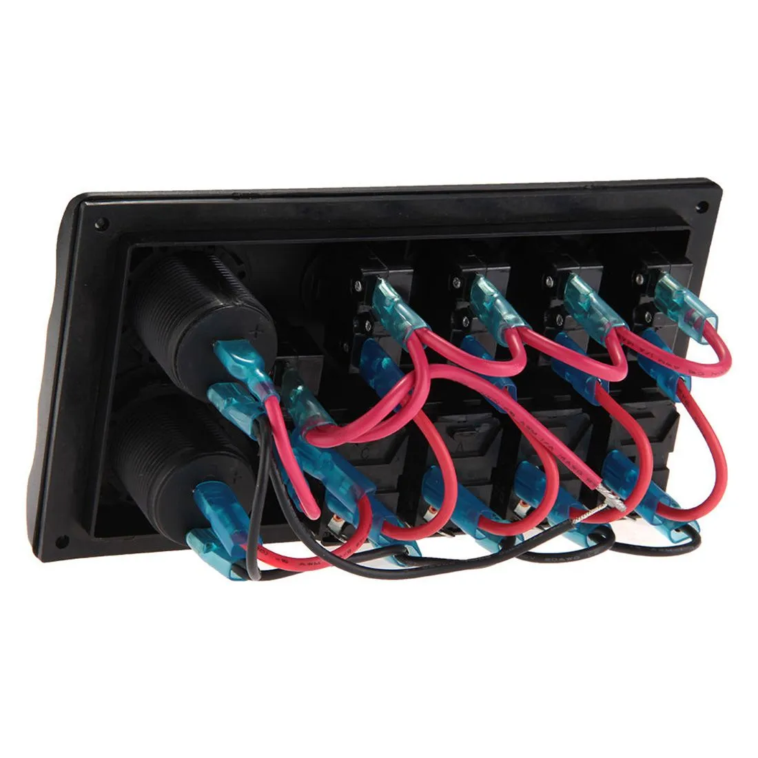 Waterproof 4 Gang LED Boat Switch Panel With Breaker Socket 12V Marine ...