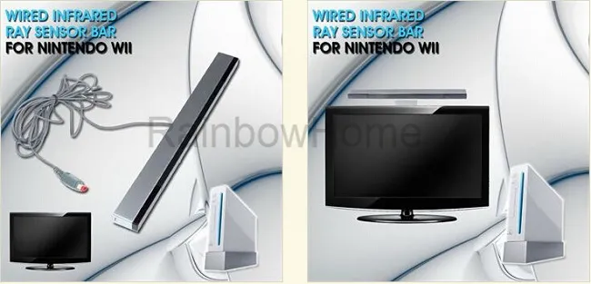 Wired Replacement Motion Sensor Bar for Wii U - Infrared Ray Receiver ...