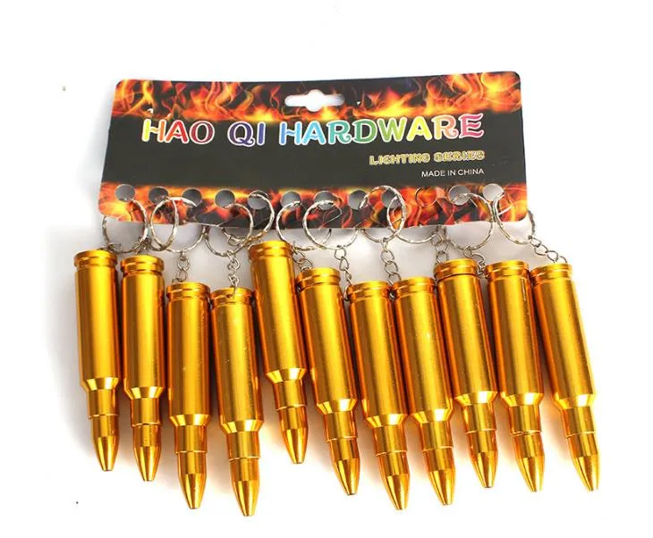 Large Creative Miniature Metal Slug Pipe Detachable Keychain Straight ...