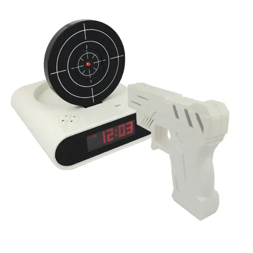 Novedad Pistola Despertador / Gun Oclock Shooting Game Cool Gadget Toy ...