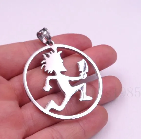 ICP Jewelry Punk Stainless Steel Hatchetman Pendant Necklace Round ...