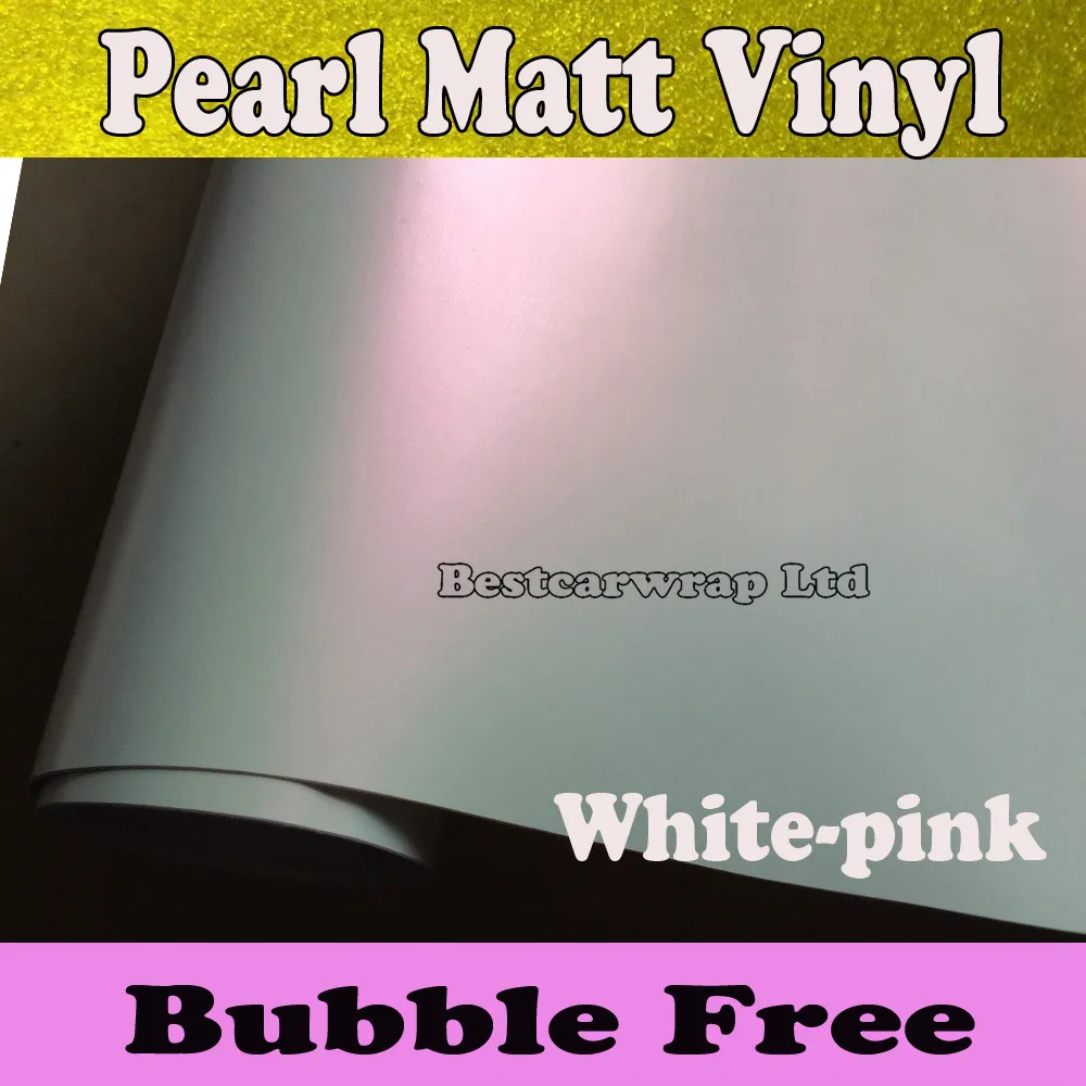 Pearlescent White Matte Vinyl Wrap Film For Cars, Vehicles, And More 1. ...