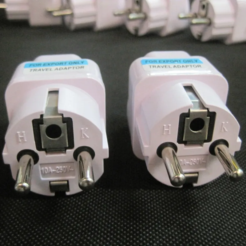 Universal 2 Pin AC Power Electrical Plug Adaptor Converter Travel Power ...