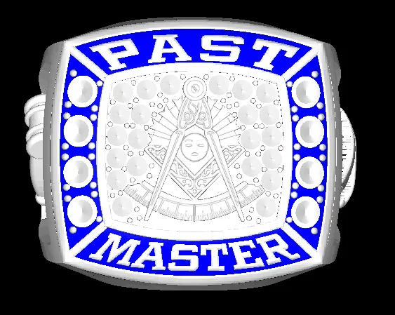 Exquisite Past Master Masonic Championship Self Defence Ring Set With ...