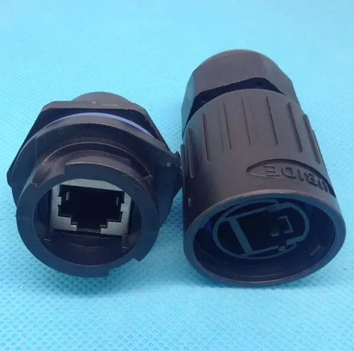 Wholesale Ethernet RJ45 Waterproof Panel Mount Connector Pair Plug And ...