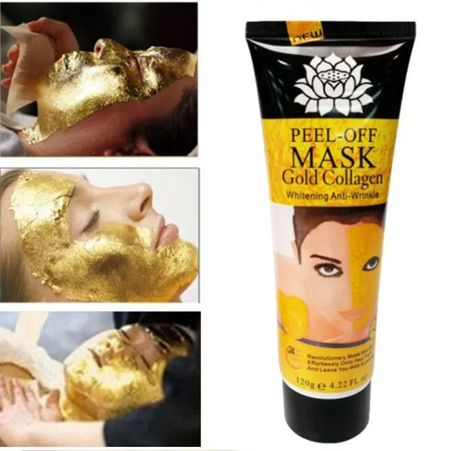 24K Golden Peel Off Facial Mask For 24k Gold Skin Care, Lifting, And ...
