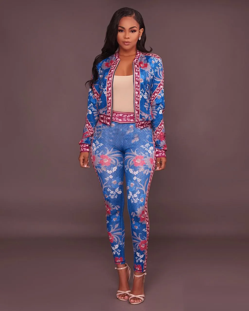 Fashion Tracksuit Women Two Piece Set Autumn Long Sleeve Printed Crop ... Fashion Tracksuit Women Two Piece Set Autumn Long Sleeve Printed Crop ...