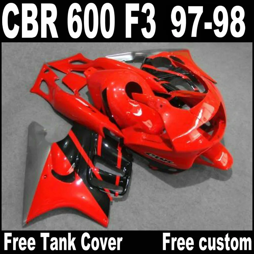 Premium 2024 Fairings Kit For Honda CBR600 F3: Red, Silver, Black ...