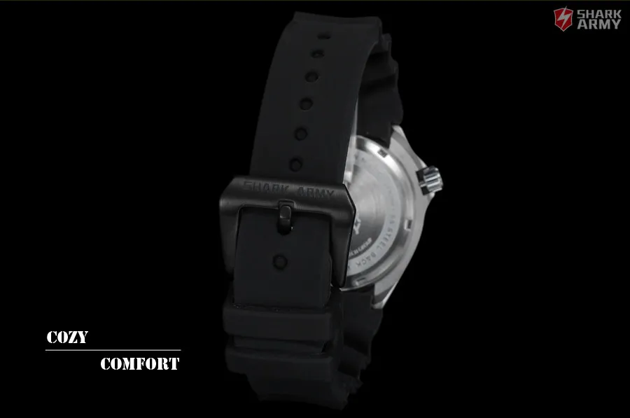 New Shark Army Watch Silver Case Orange Dial Outdoor Sport White Hands ...