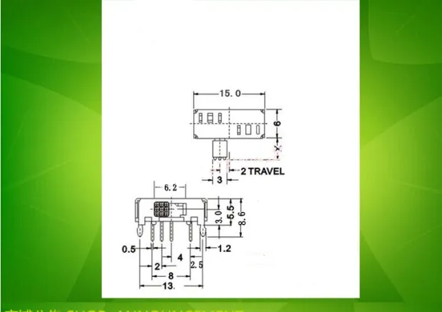 Miniature 3-Position Toggle Switch - SK23D06 Side Dial, Horizontal, 4-Pin, 4mm Handle - Reliable ...