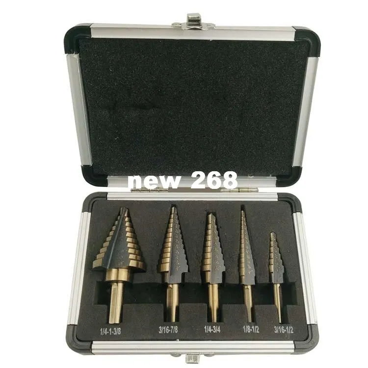 DHgate.com:50-Piece HSS Cobalt Step Drill Bit Set with Aluminum Case ...