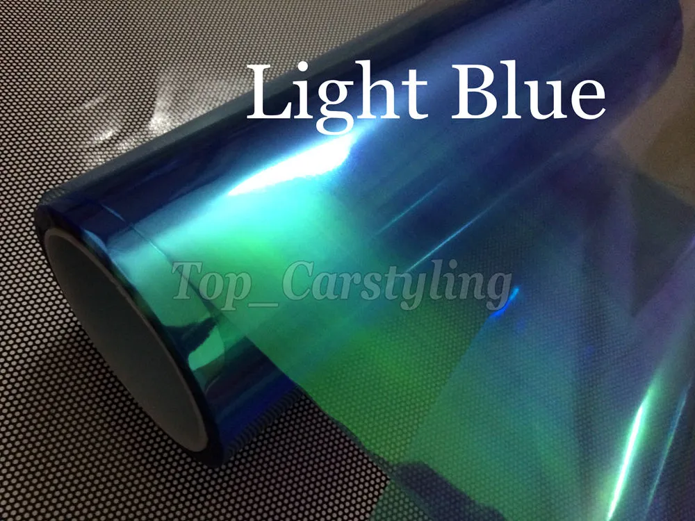 12 Rolls Neo Chrome Chameleon Headlight Tint Film Set - Universal Car ...