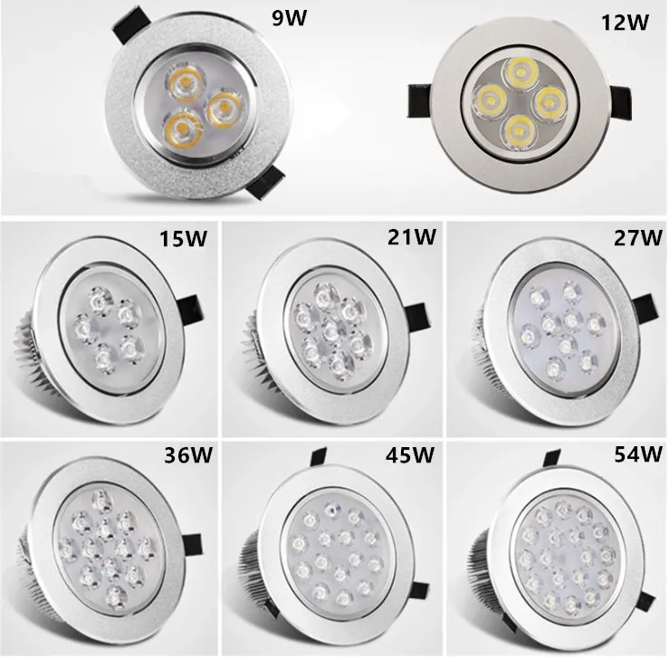 DHgate.com:3W-9W Dimmable LED Recessed Downlight, Warm/Cool White, AC85 ...