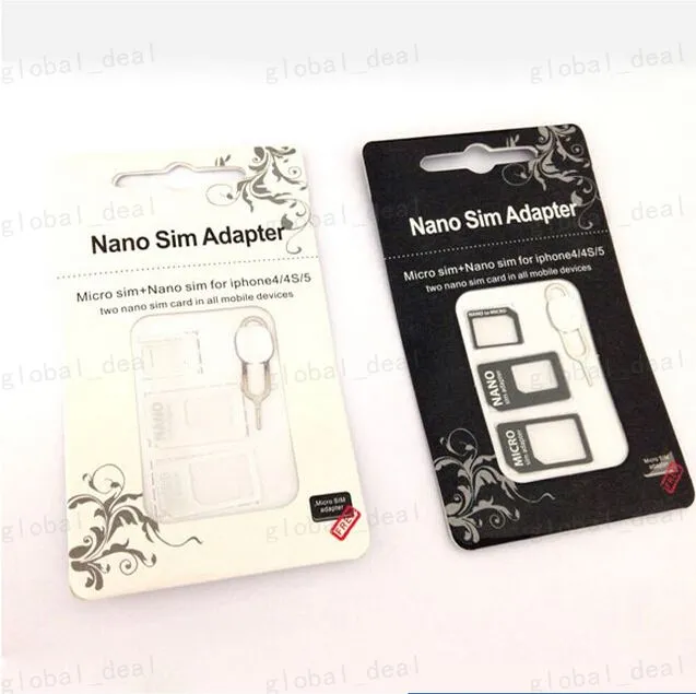 4 In 1 Noosy Nano Micro SIM Adapter Eject Pin For Iphone 5 For Iphone 4 ...