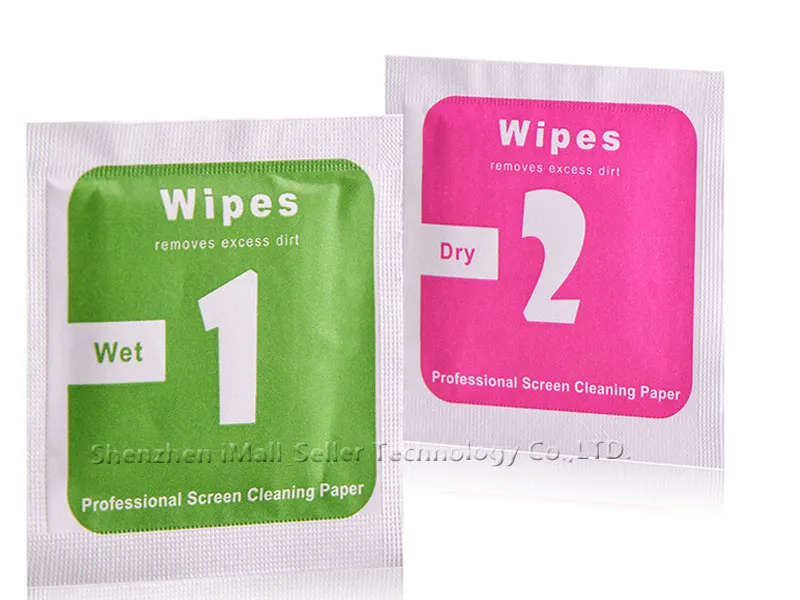 Tempered Glass Screen Protector Wet Dry Wipes For IPhone Samsung IPad ...