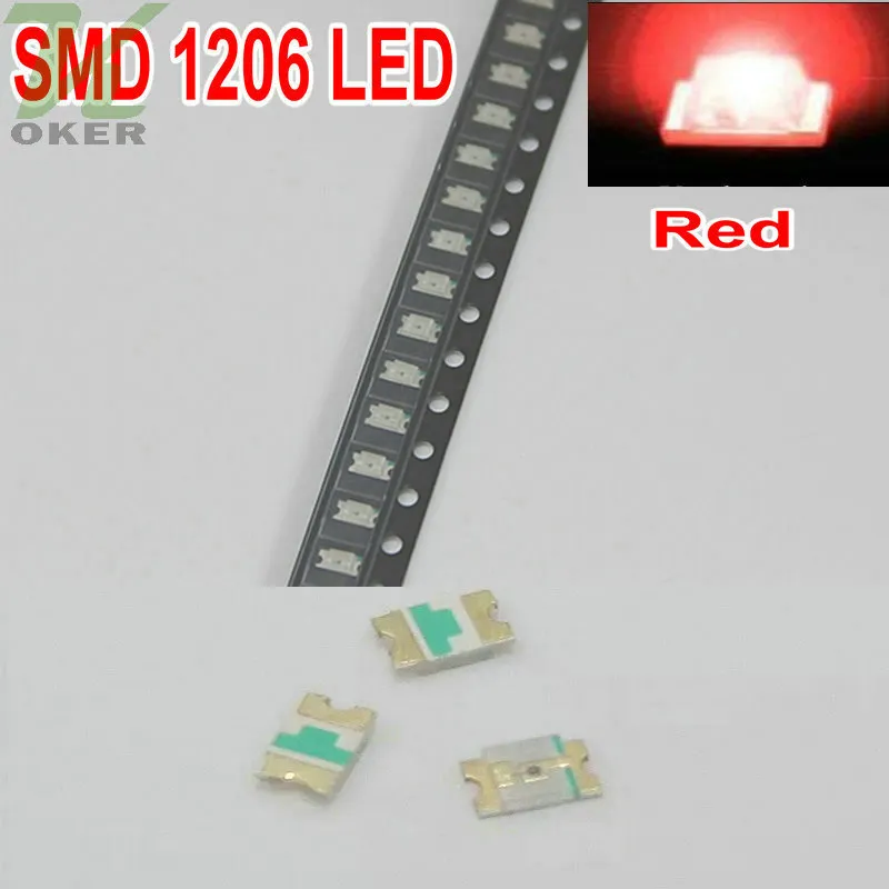 Wholesale 3000x SMD 1206 3216 Ultra Bright Red LED Diodes | Surface ...
