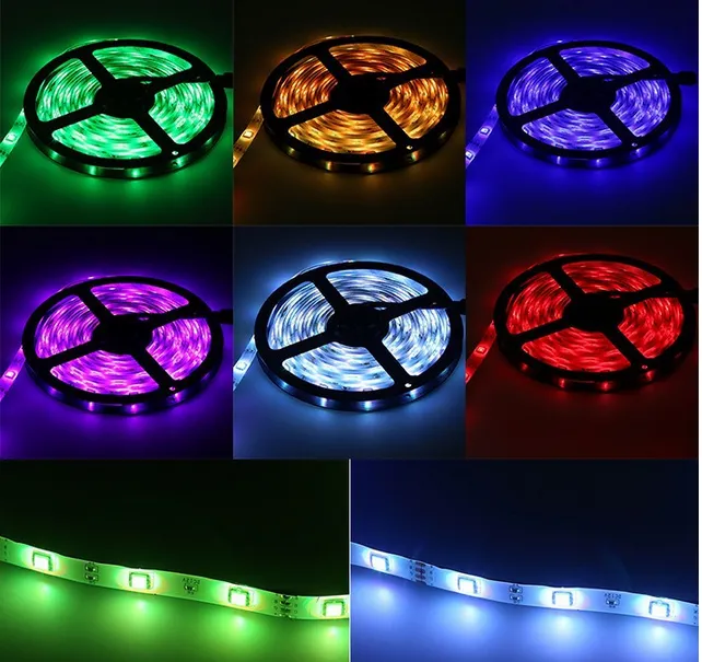 RGB LED Strip Lights, 5M 150LEDs SMD 5050 Waterproof Rope Light ...
