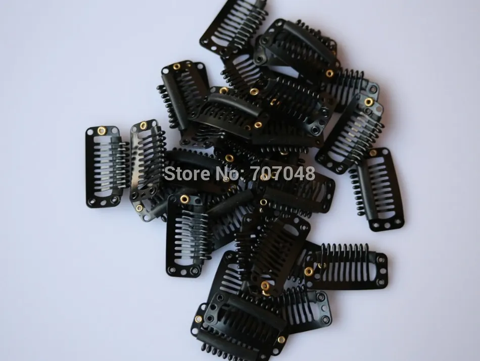 DHgate.com:Large 9-Teeth Hair Extension Clips - Black, 20 Pcs Wholesale ...