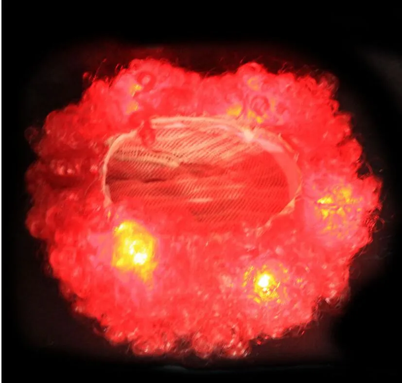 LED Cosplay: Flashing Party Light Head Curly Costume Wigs For Football ...