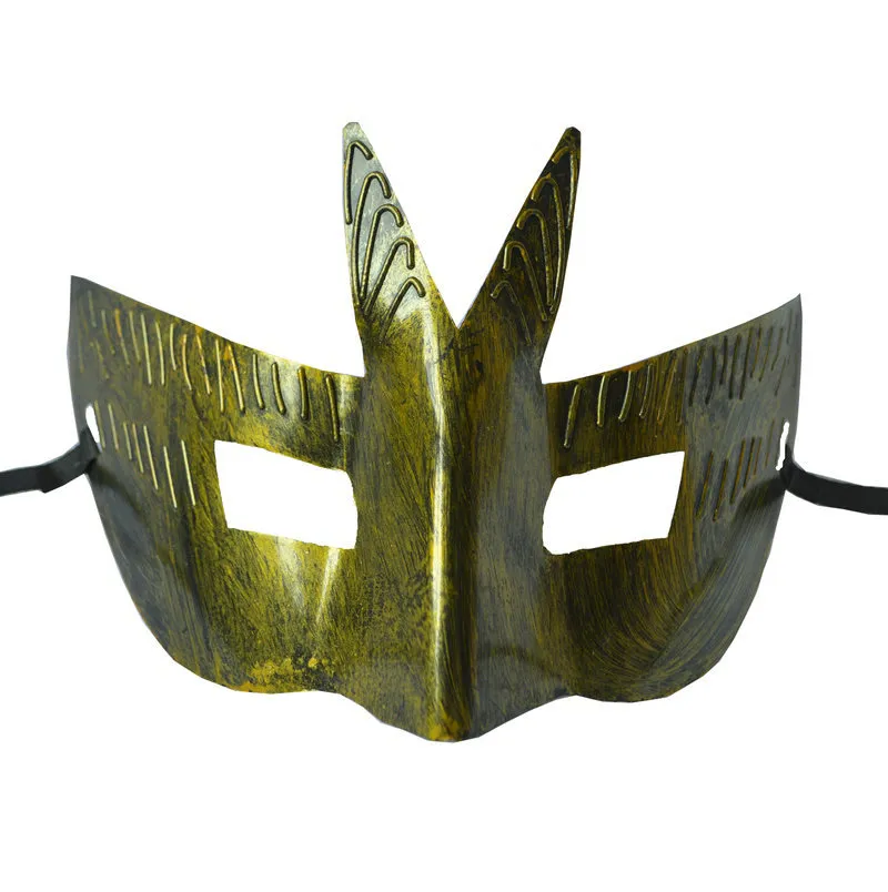 Vintage Greco Roman Gladiator Masquerade Mask For Men Golden/Silver ...
