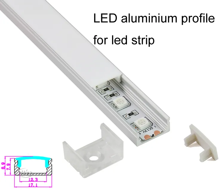 U Type Aluminium LED Profile For Indoor Flooring Light Smd5050,5630 ...