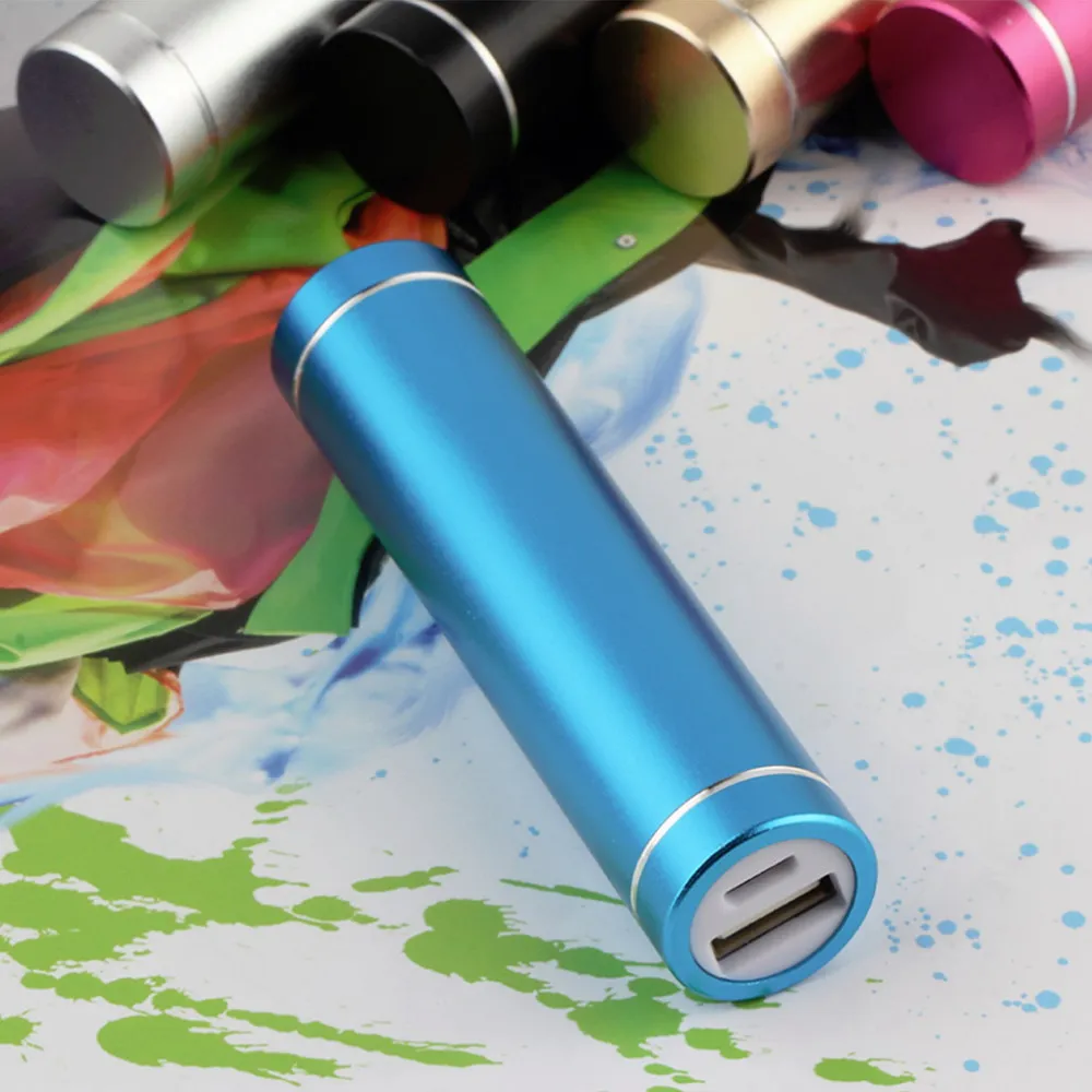 18650 Battery Case Holder Cylinder Metal Portable USB Power Bank Case ...