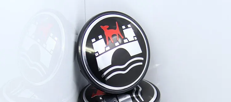 65mm ABS Aluminum Wolfsburg Wheel Center Hub Caps Black Dust Covers For ...