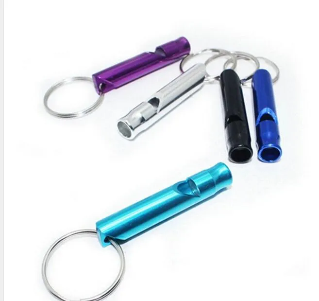 DHgate.com:Colorful Metal Safety Emergency Whistle with Key Ring for ...