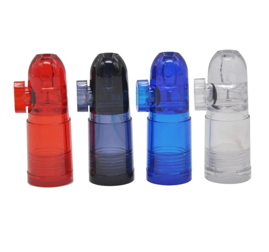 Acrylic Snuff Bullet Pipe Plastic Rocket Shape Nasal Inhaler For Glass ...