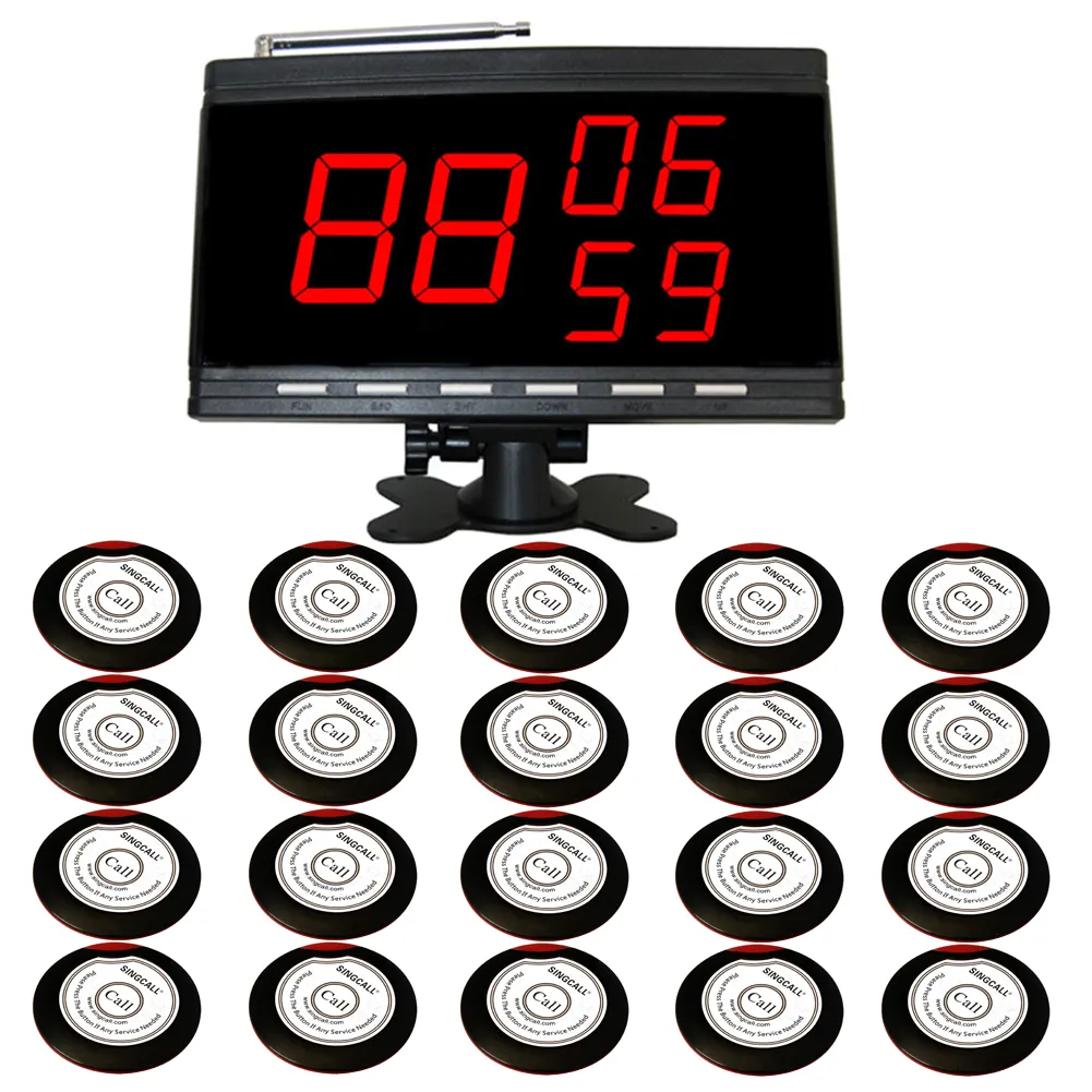 Wireless Waiter Call Button System - Restaurant Pager System with 20 ...