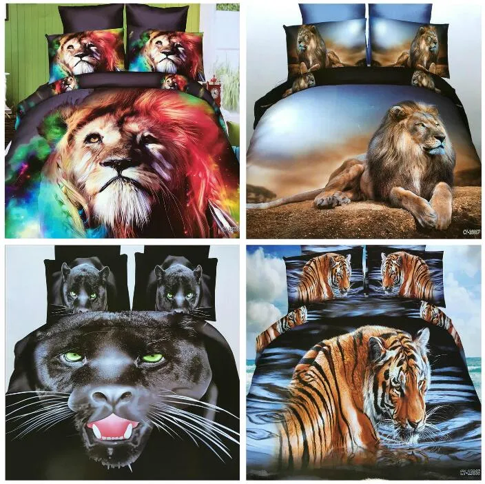 Home Textiles 3D Animal Print Cotton Bedding Set Duvet Cover, Bed Sheet ...