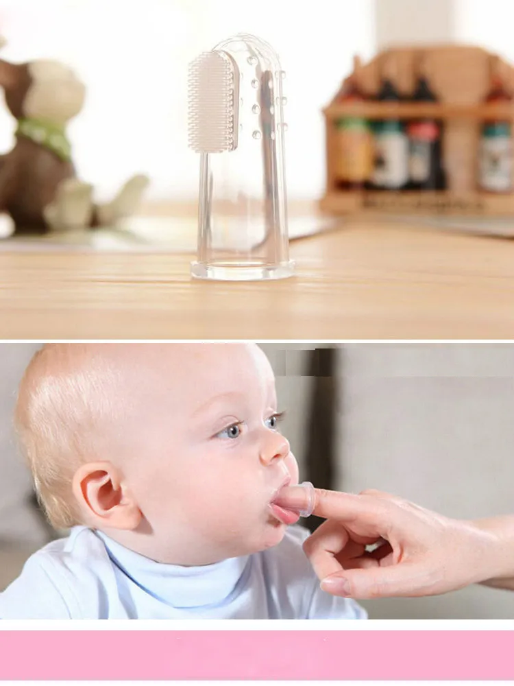 Soft Silicone Finger newborn toothbrush for Infants...