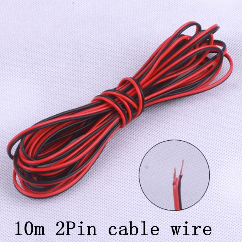 10M 22 AWG Electrical Copper Wire - PVC Insulated, 2-Pin Tinned Cable ...